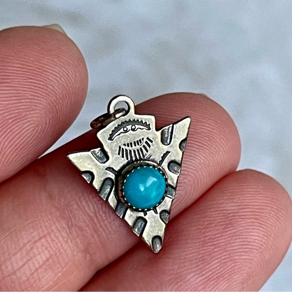 Vintage | Jewelry | Vintage Native American Sterling Silver Turquoise ...